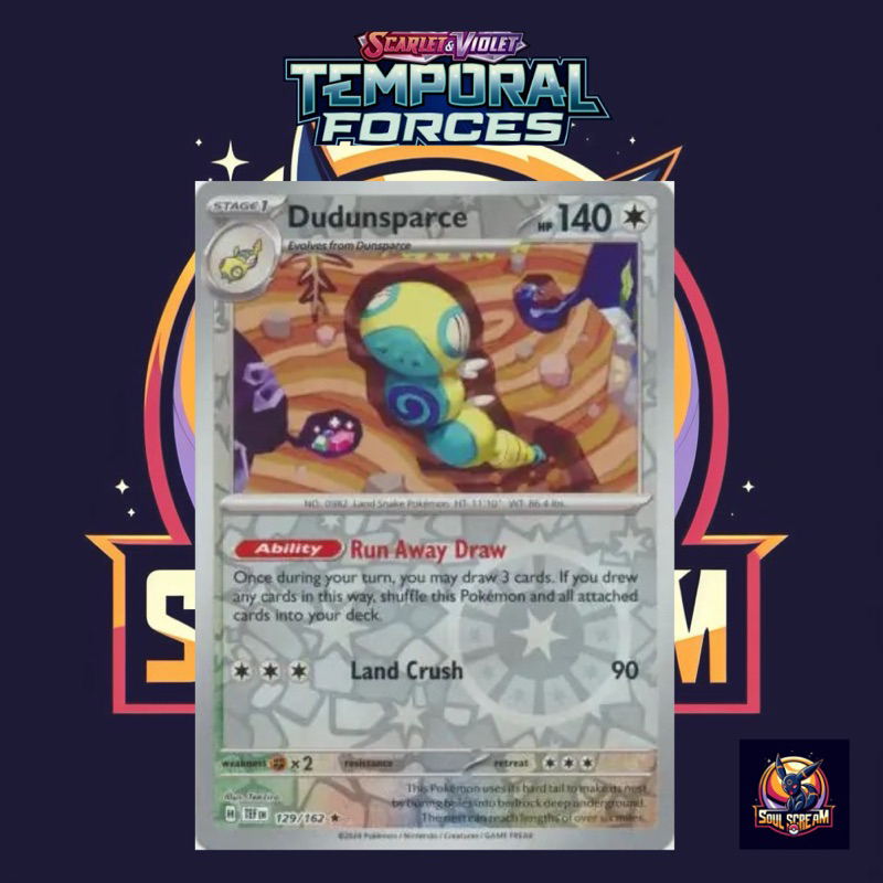 Pokemon TCG Dudunsparce 129/162 Temporal Forces | Shopee Malaysia