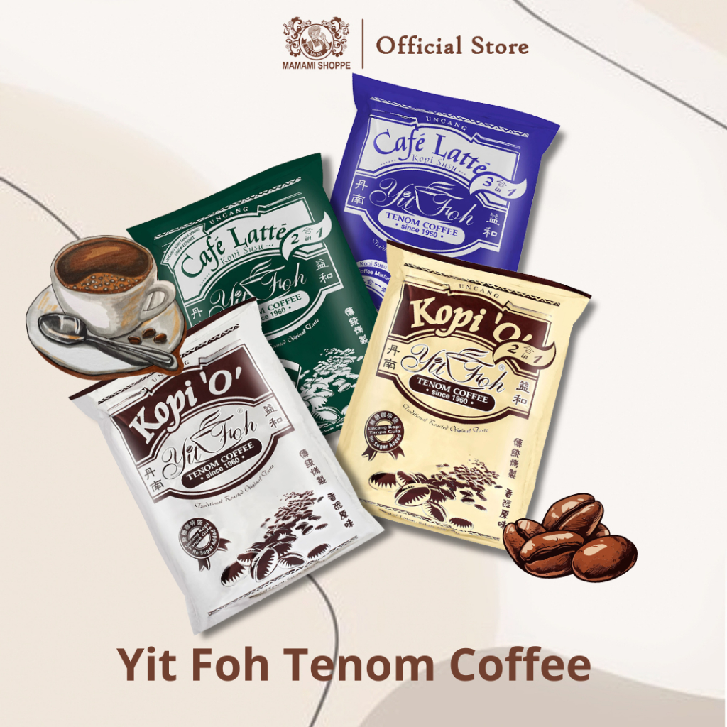 Yit Foh Tenom Coffee - Latte 3in1 350g | Latte 2in1 200g | Kopi O 120g ...