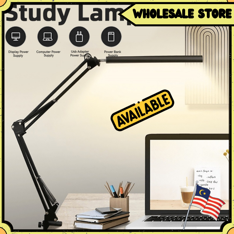 3 Light Colors Table Lamp LED Desk Study Table Light Eye Protection ...