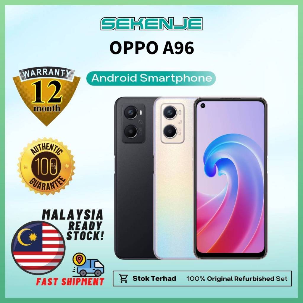 OPPO A96 128GB + 8GB RAM 100% Original Secondhand Used Smartphone, 1 ...