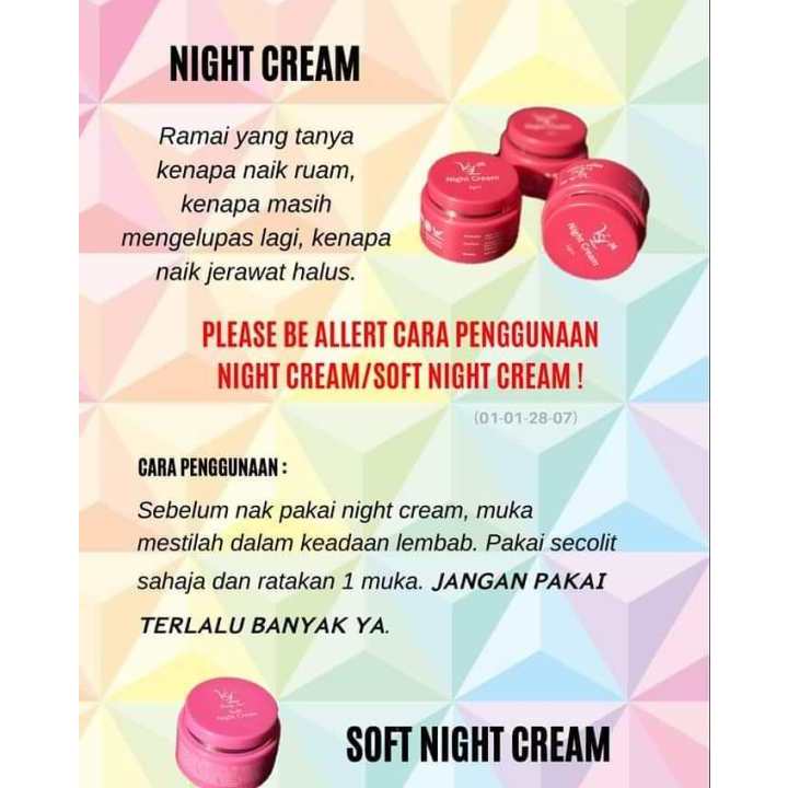 VSL (HARI RAYA CLEARANCE) SOFT AND NORMAL NIGHT CREAM Ready stok (💯 ORIGINAL ) | Shopee Malaysia