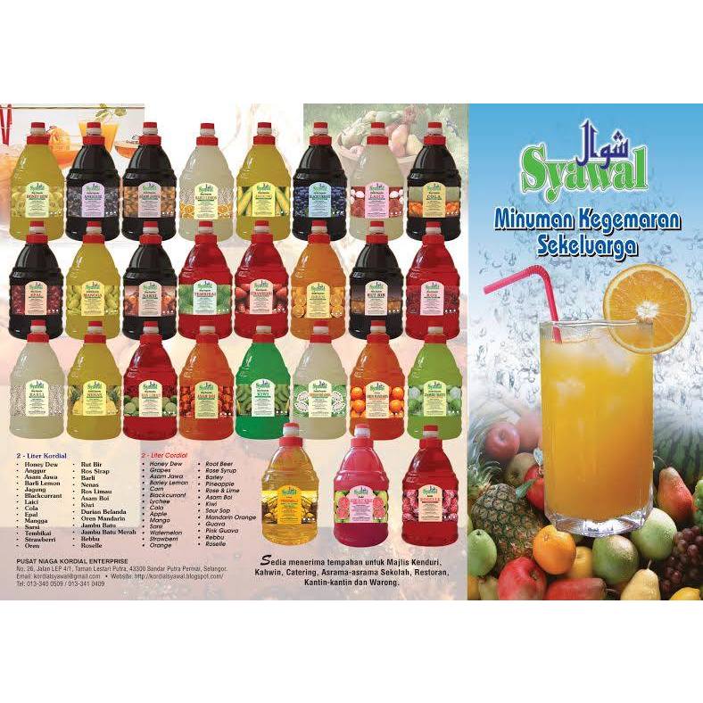 SYAWAL Cordial - Kordial SYAWAL "air kodial berperisa buatan tempatan ...