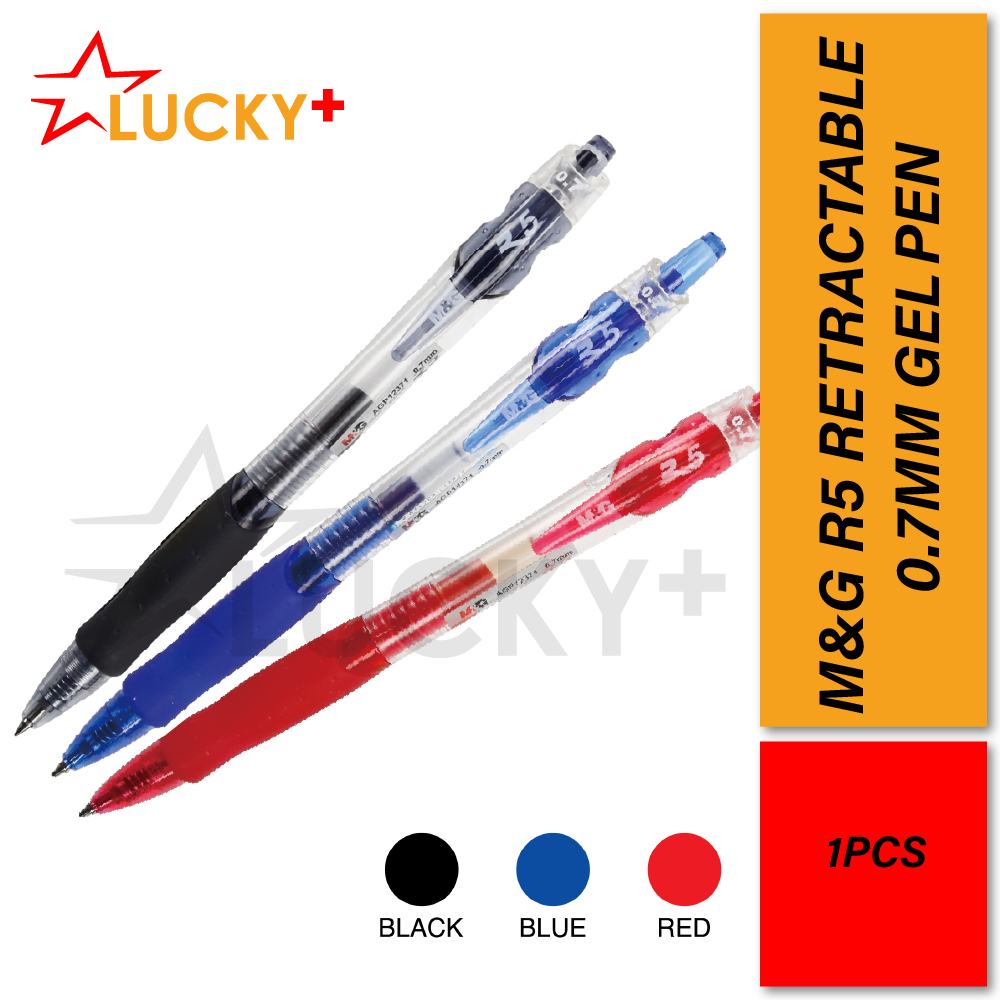 M&G R5 Retractable Gel Pen Ink Pen 0.7mm Bullet Nib (1'pcs) | Shopee ...