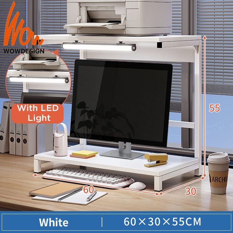 Desktop Organizer Printer Rack Monitor Stand Multipurpose Tabletop ...