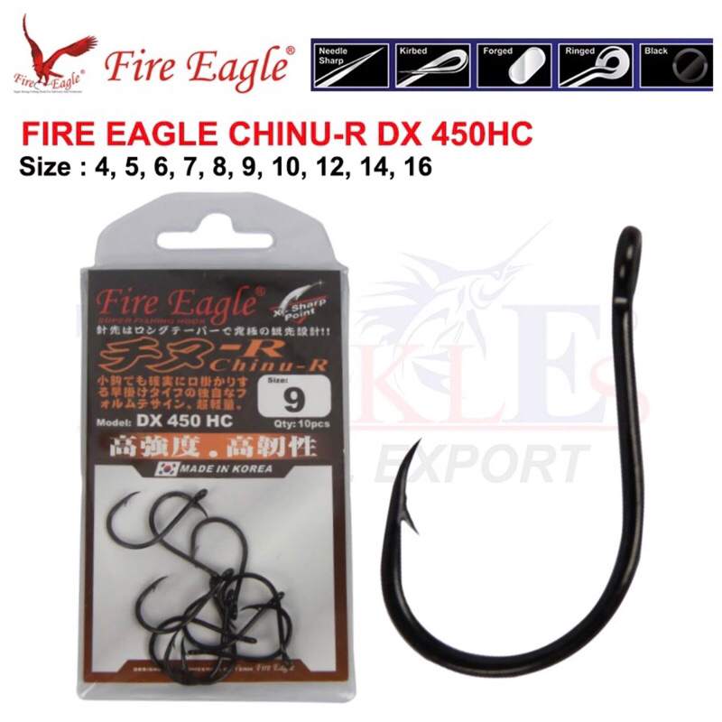 10'S Fire Eagle Chinu-R Hook DX 450HC Fishing Hook Mata Kail | Shopee Malaysia