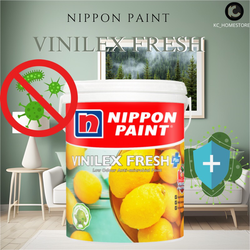 NIPPON PAINT VINILEX FRESH PLUS 1 Liters (White) | Shopee Malaysia