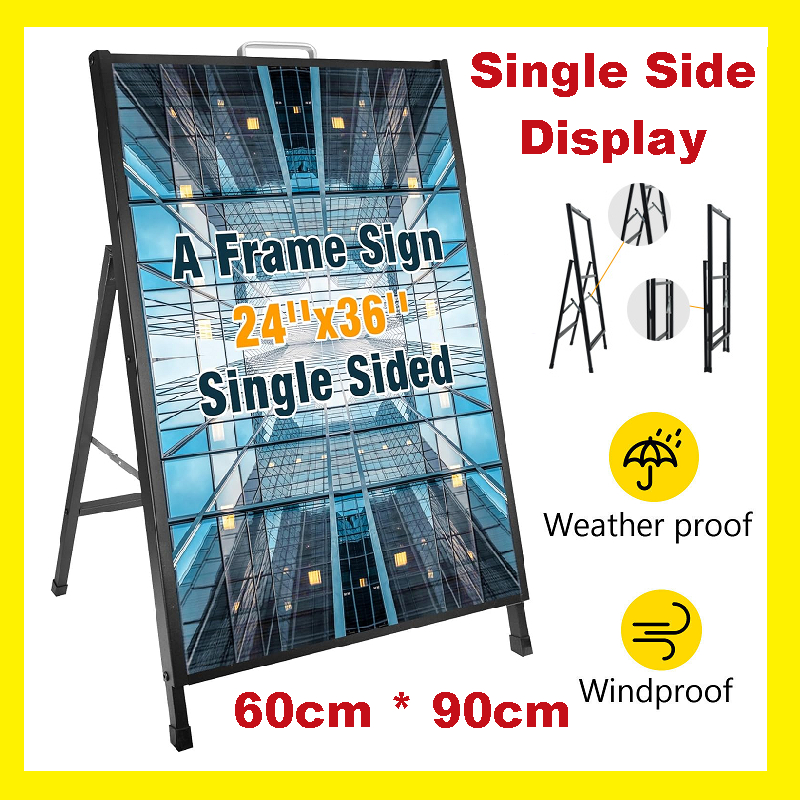Single Side Single-Sided A Board Poster Stand Display Stand Metal Frame ...