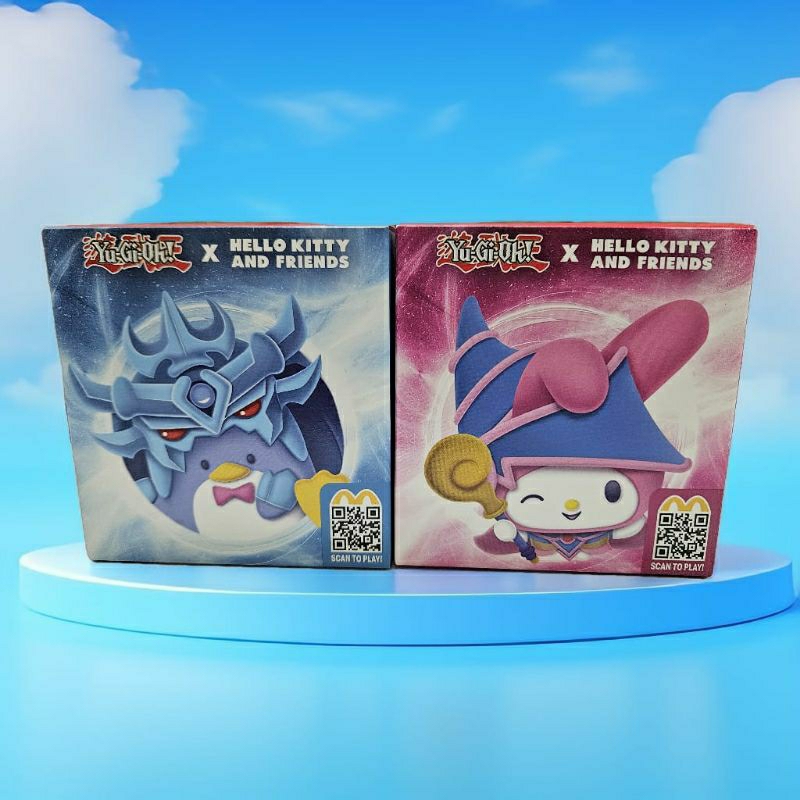 Macdonald Hello Kitty X YuGiOh Dark Magician Girl & Obelisk Plushies ...