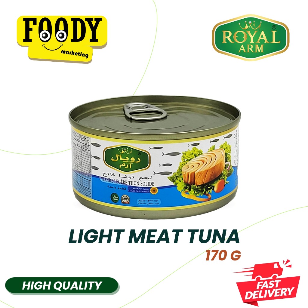 ROYAL ARM Canned Tuna | Light Meat Tuna | In Sunflower Oil 170g ...