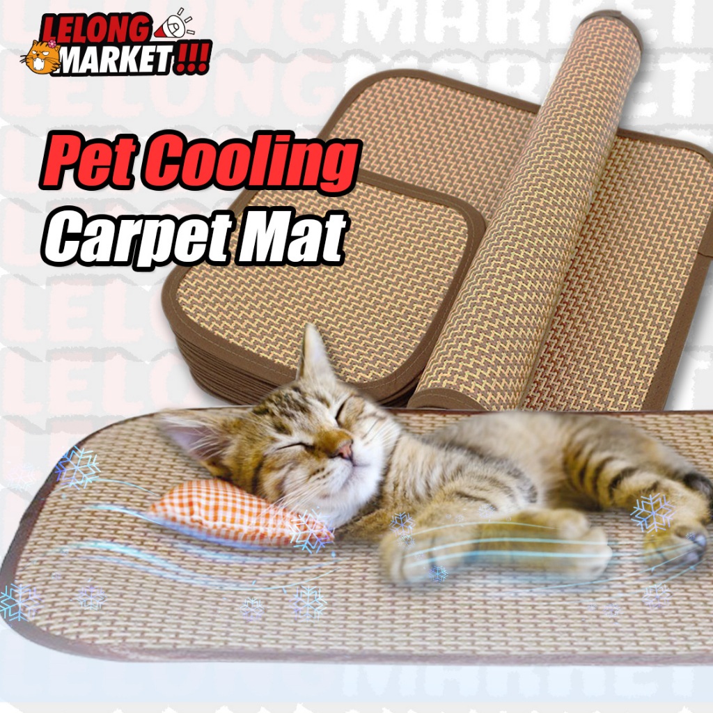 Pet Grass Rattan Mat Cat Dog Summer Cooling Mat/Pad Anjing Kucing ...