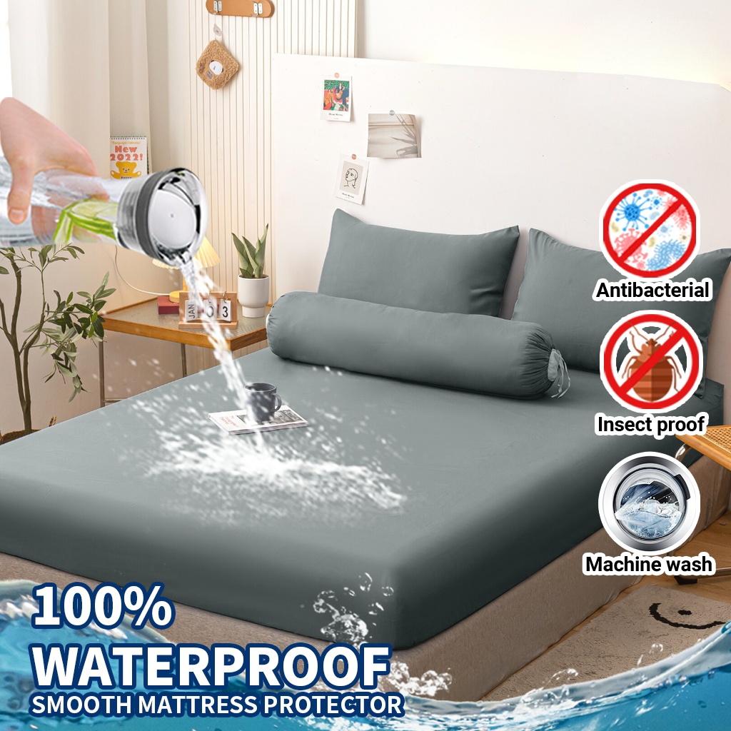Waterproof Mattress Protector Queen/King/Single Cadar Cadar Kalis Air ...