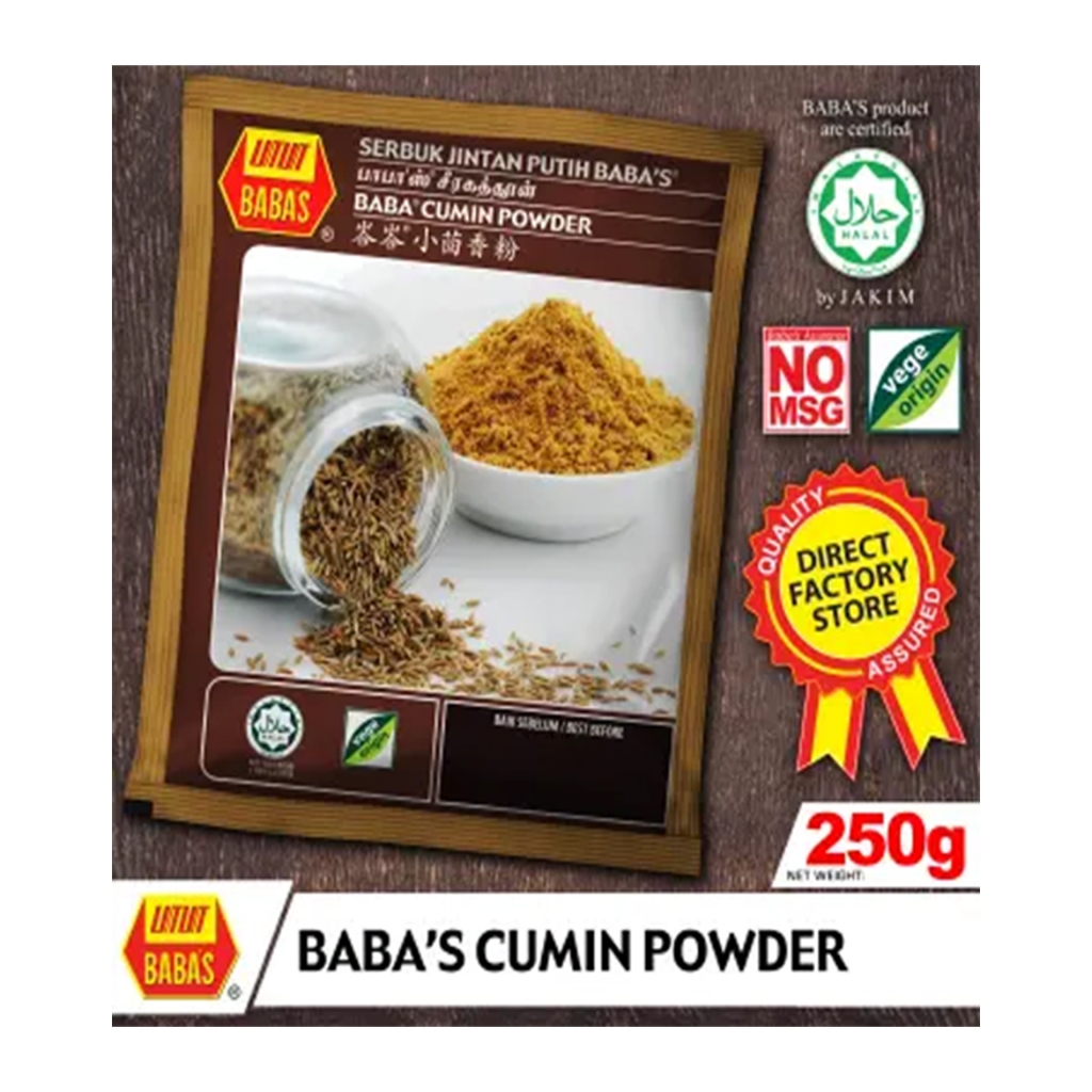 Serbuk Jintan Putih Baba's - Baba Cumin Powder 峇峇小茴香粉 (Packing : 250g ...