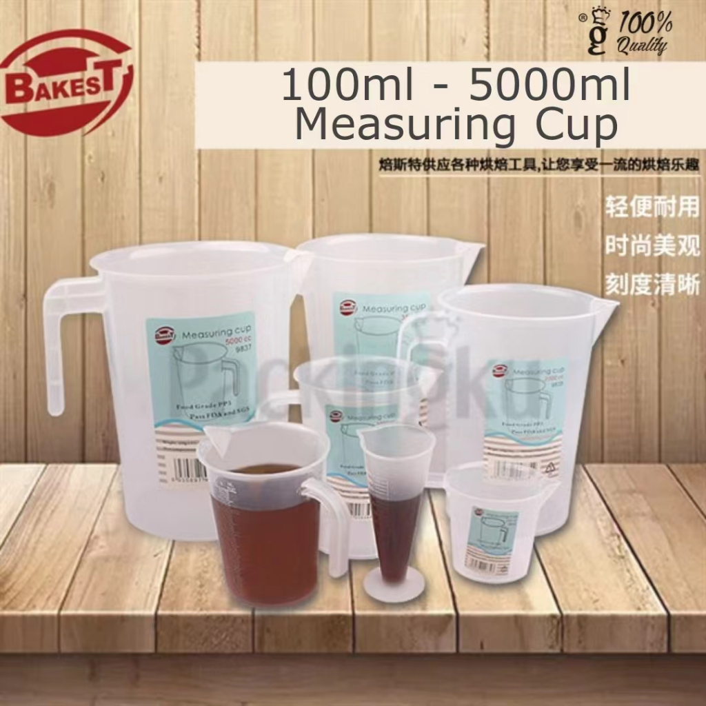 500ml 1000ml 2000ml 3500ml 5000ml Kitchen Use Plastic Measuring Cup/Measuring Jar带刻度量杯 | Shopee ...