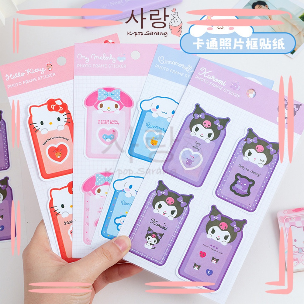 Cartoon Character Photo Frame Sticker DIY Laser Art Craft Stickers ...