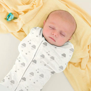 [SWADDLEME] Baby Cotton Swaddle Sleeping Zip Strap Velcro Adjustable ...