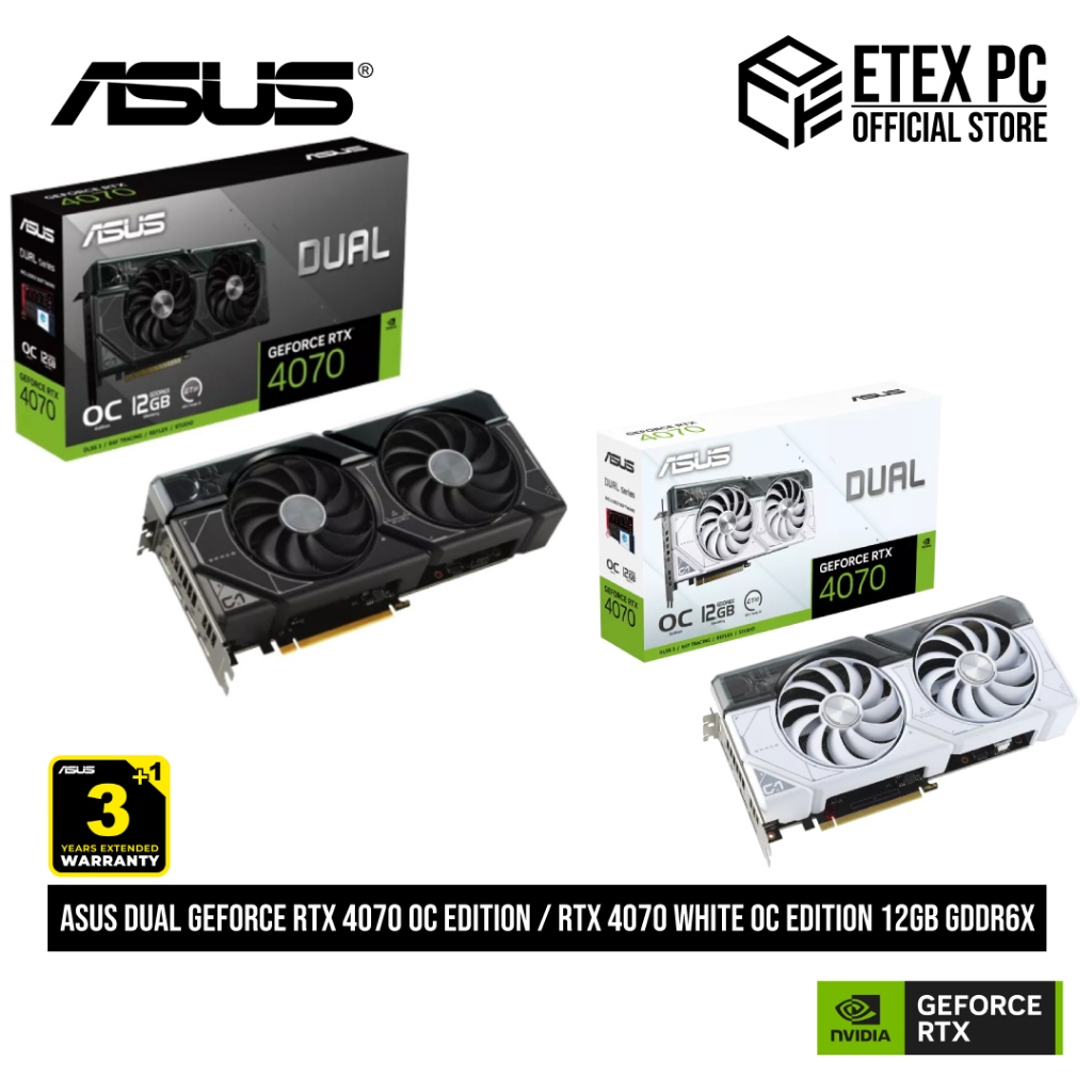ASUS Dual GeForce RTX 4070 OC Edition / RTX 4070 White OC Edition 12GB ...