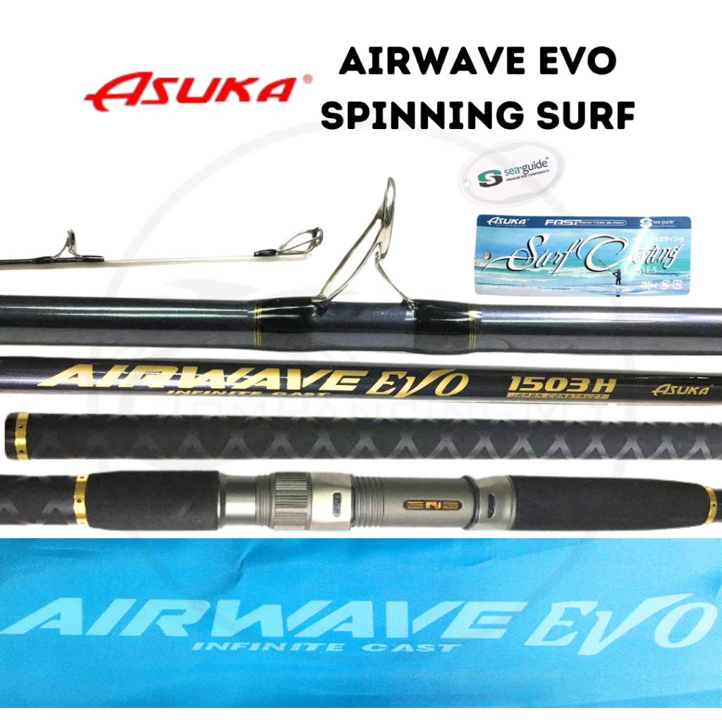 Asuka New Airwave Evo Spinning Surf Fishing Rod Including PVC Price New ...