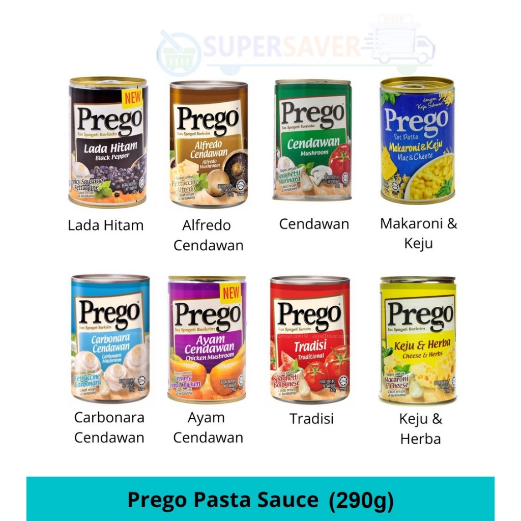 PREGO Pasta Sauce (Assorted) 290g | Shopee Malaysia