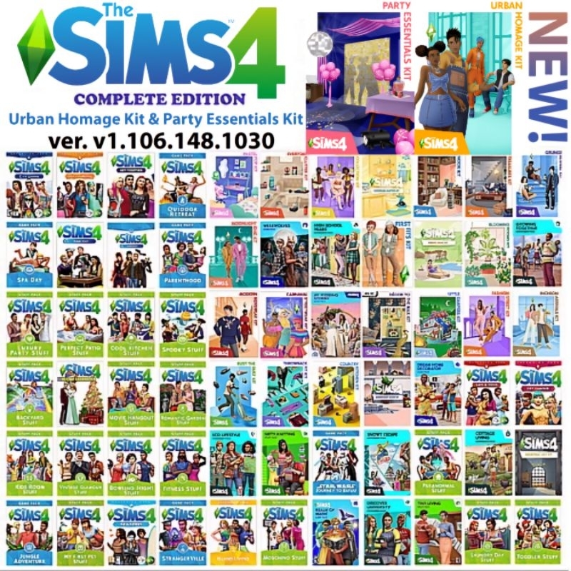 [PC] The Sims 4 Complete Edition Urban Homage & Party Essentials Kit v1 ...