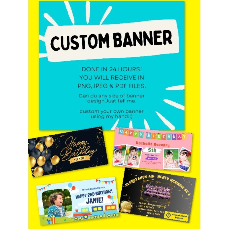 Design banner (Custom banner design) | Shopee Malaysia