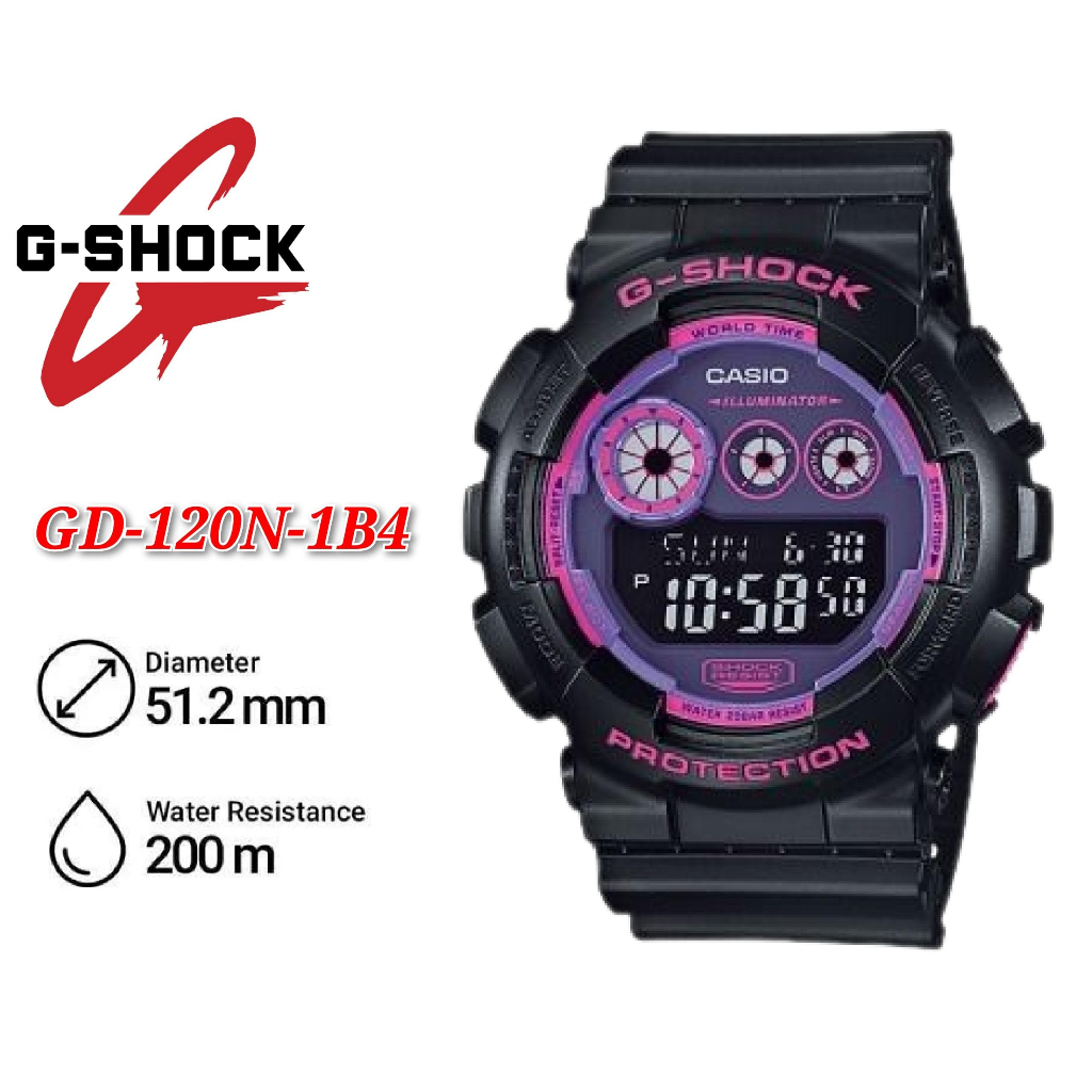 Casio G-Shock GD-120N-1B4 Standard Digital Watch GD-120 | Shopee Malaysia