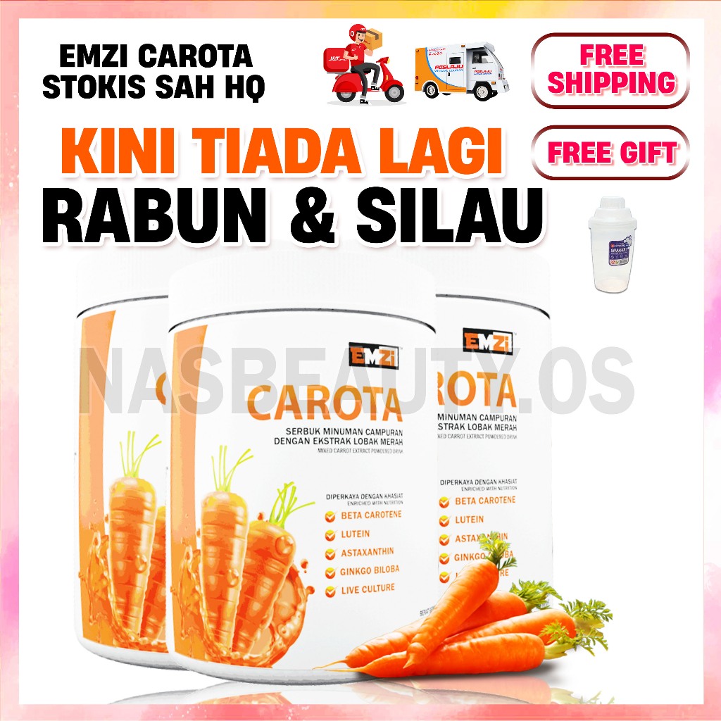 EMZI CAROTA CARROT SUSU UNTUK KESIHATAN MATA BY EMZI FREE GIFT ORIGINAL ...