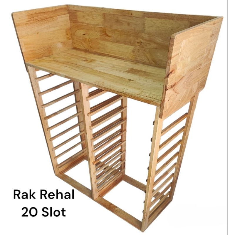 Rak Rehal Set Kayu Berkualiti Kayu Getah Tahan Lasak | Shopee Malaysia