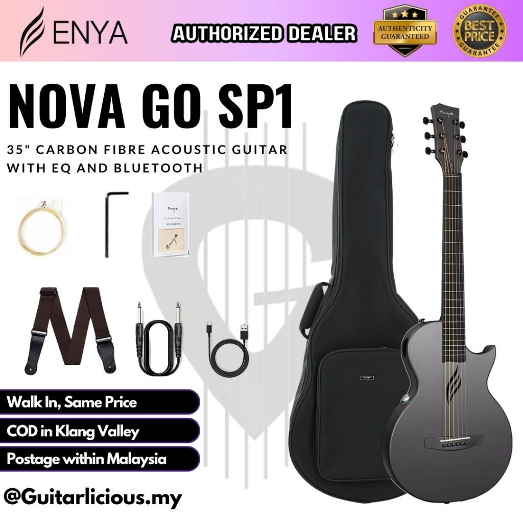Enya Nova Go SP1 Carbon Fiber Acoustic-Electric Guitar with EQ Travel ...