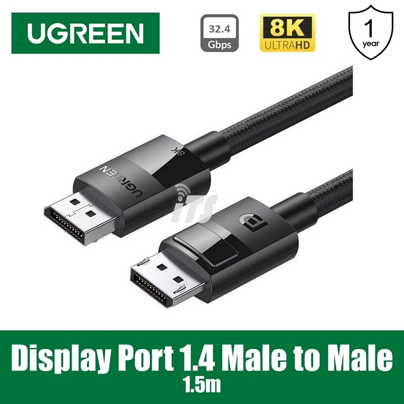 UGREEN Display Port 1.4 8K@60Hz Nylon Braid Male to Male Cable (1.5m) | Shopee Malaysia