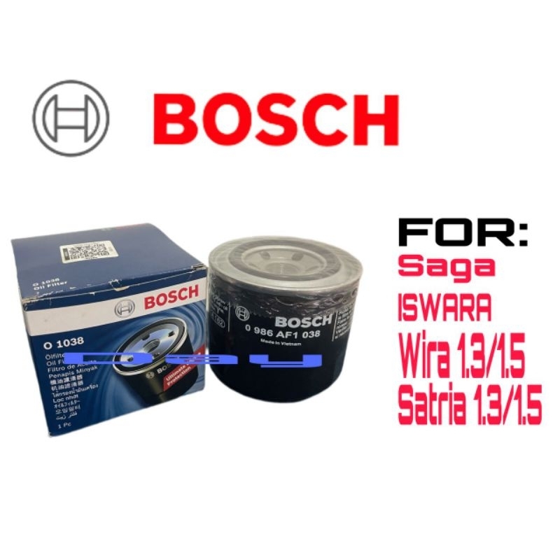 PROTON SAGA ISWARA WIRA SATRIA OIL FILTER BOSCH ORIGINAL | Shopee Malaysia