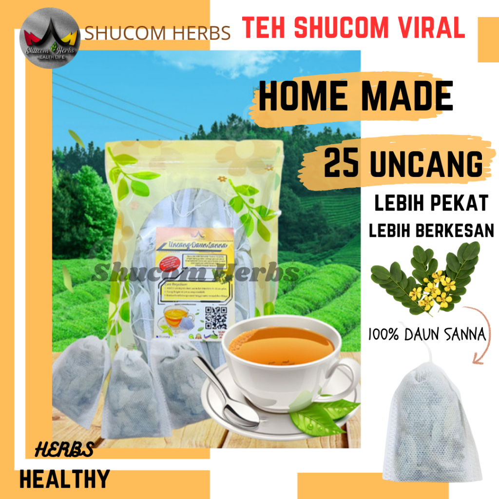 SHUCOM HERBS HEALTH LIFE Teh 25 Uncang Teh Sanna HOMEMADE | Shopee Malaysia