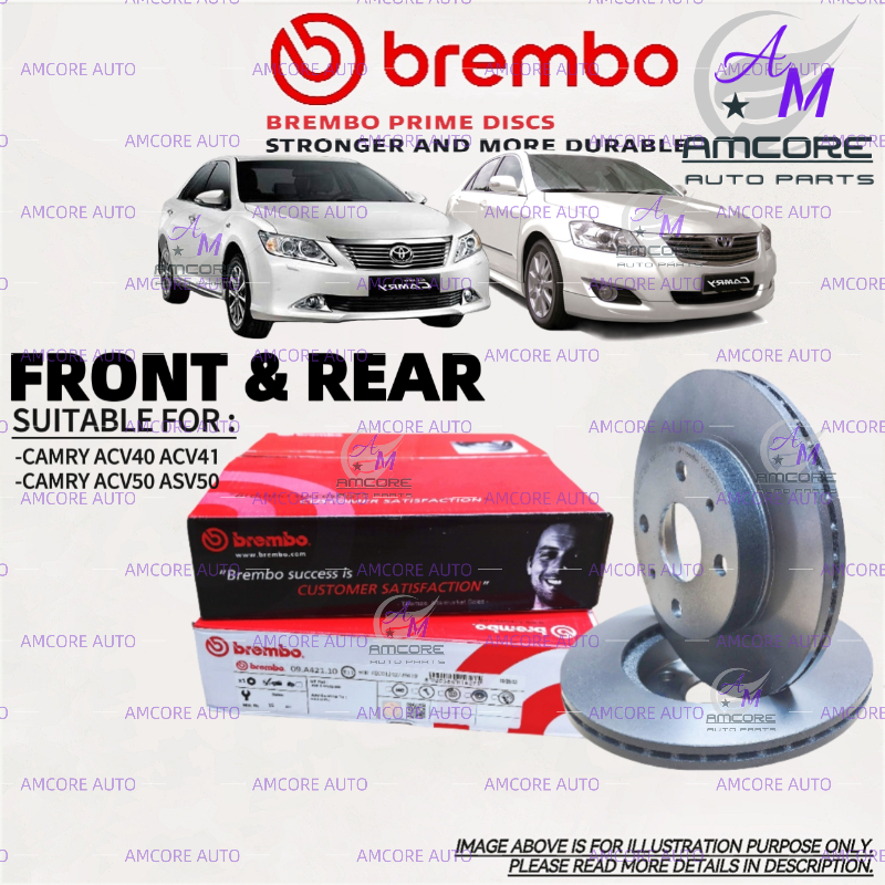 TOYOTA CAMRY ACV40 ACV41 / ACV50 ACV51 ASV50 - BREMBO BRAKE DISC ROTOR ...