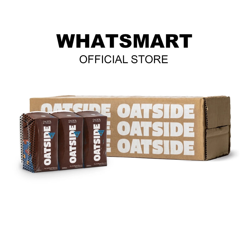 Oatside Mini Oat Milk Chocolate Pocket Packs with Straw - 1 Carton (24 ...