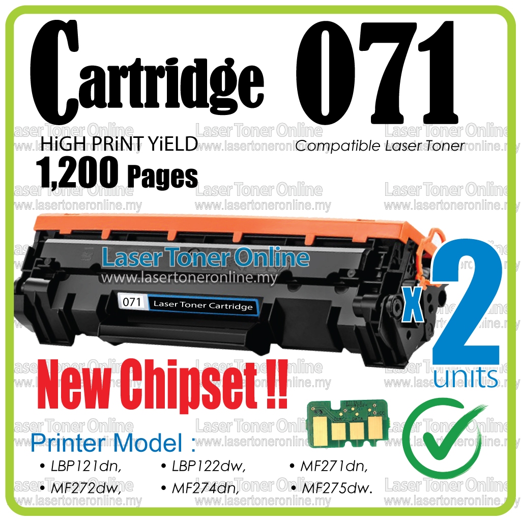 2x Compatible to CANon Cartridge 071 071h CRG071H CRG071 LBP121dn ...