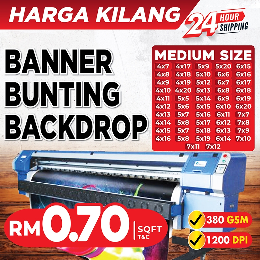 BANNER BUNTING BACKDROP/HARGA KILANG/DIRECT FACTORY /HARGA MURAH MURAH ...
