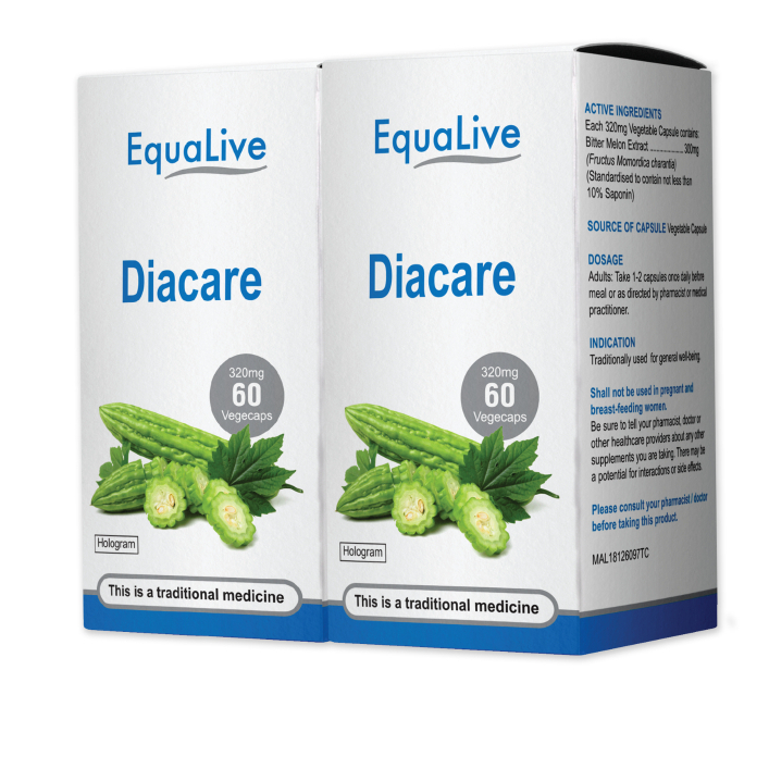 Equalive Diacare Bitter Melon Capsule 320mg Vegecaps | Shopee Malaysia
