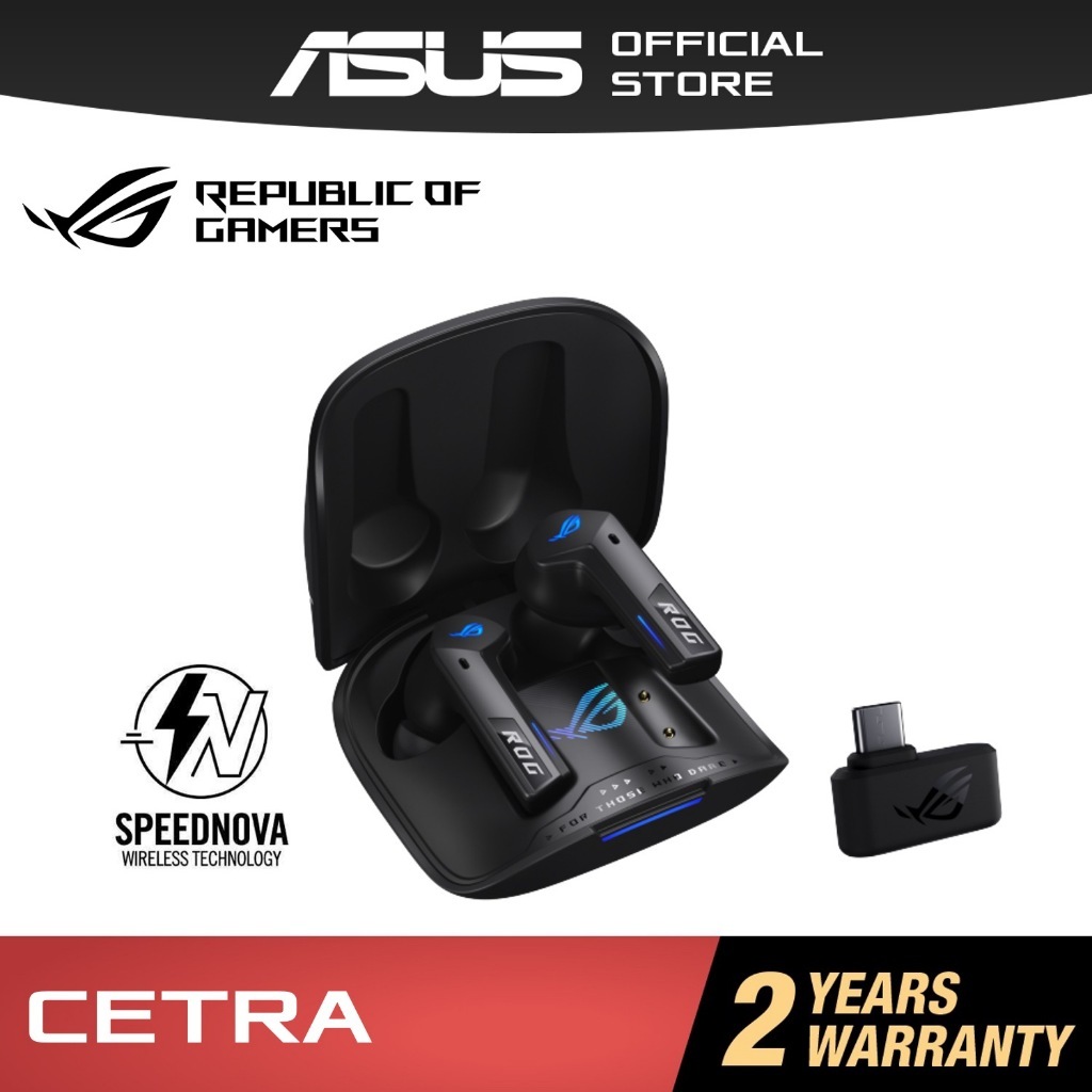 ASUS ROG Cetra SpeedNova Wireless Gaming Earbuds Bluetooth and 2.4GHz ...