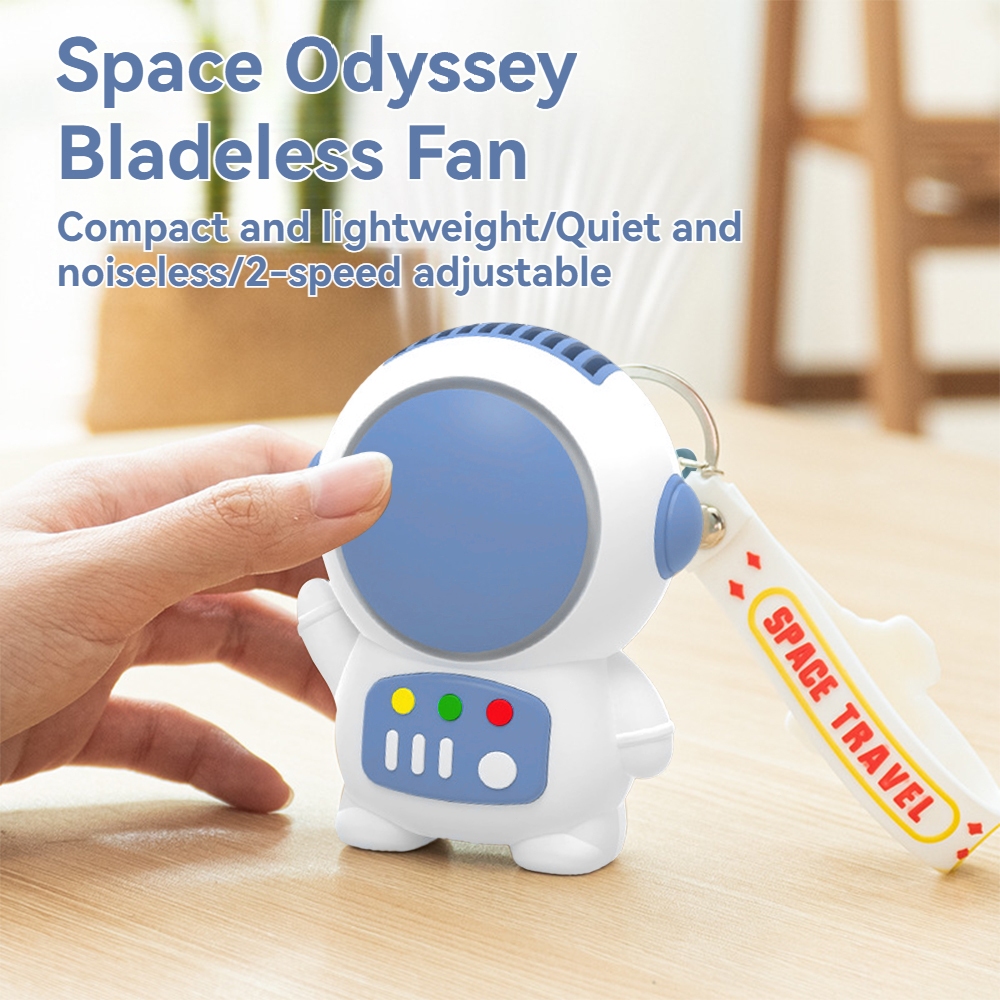 Creative Astronaut Mini Bladeless Fan Handheld Portable Fans Silent USB ...