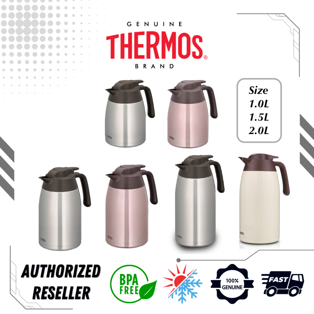 THERMOS Lifestyle Stainless Steel Carafe THV Series (1.0L / 1.5L / 2.0L) Original 保温壶 2 Years ...