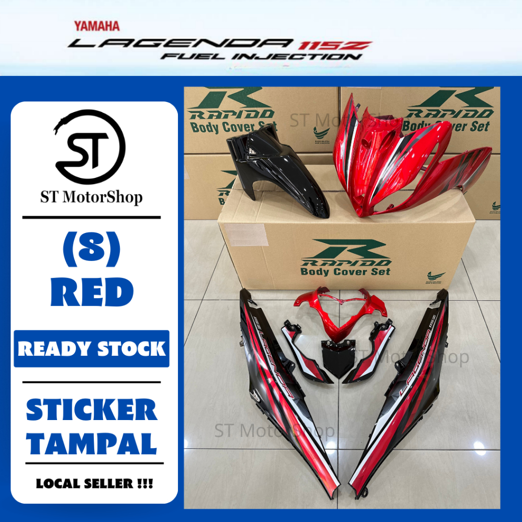 YAMAHA Srl 115 Lagenda 115z Fi (8) Red Blue Grey Cover Set RAPIDO ...