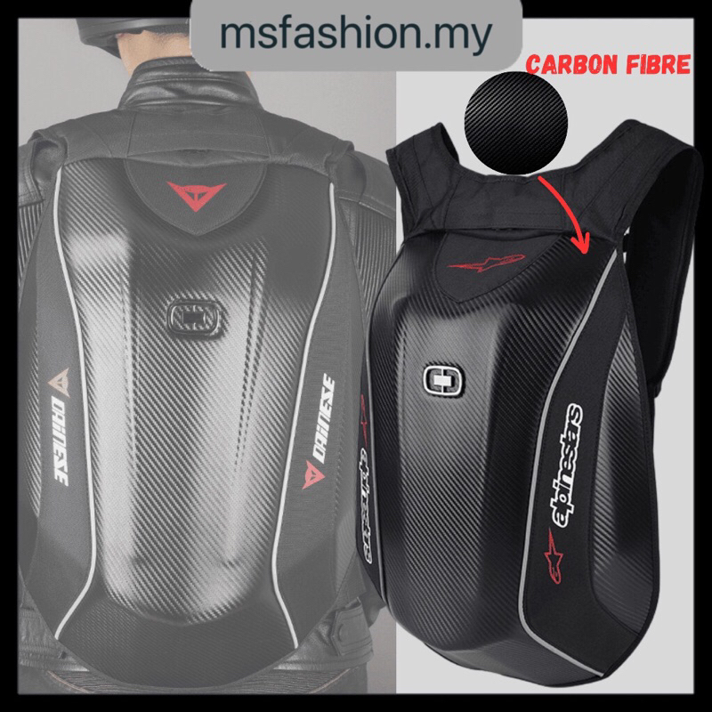 Motorcycles Riders Backpacks ( Carbon Fibre ) & 3818 | Shopee Malaysia