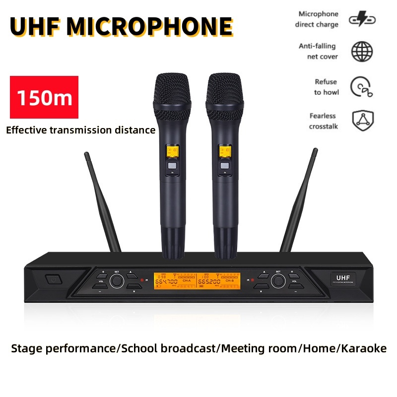 Aluminum Alloy Wireless Microphone KTV/Concert Dedicated One To Two ...