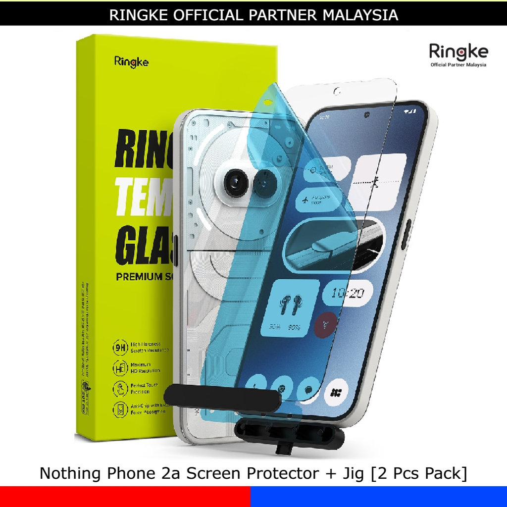 Ringke Nothing Phone 2a / 2a Plus Tempered Glass Screen Protector + Jig [2 Pcs Pack] | Shopee ...