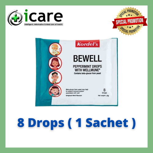 KORDEL'S BEWELL PEPPERMINT DROPS WITH WELLMUNE 8'S ( EXP DATE : 06/2026 ...