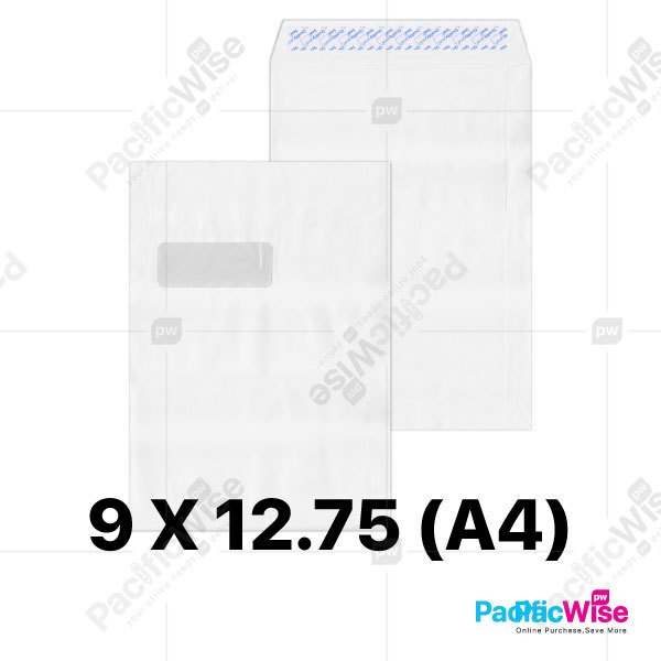 White Envelope A4 / Sampul Surat Putih / Window Envelope 9" x 12.75" (A4 Size) – 50 Pcs | Shopee ...