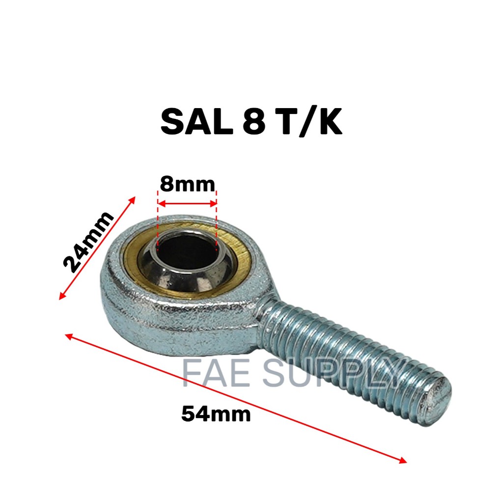 SA SAL Fish Eye Rod End Bearing Male Thread Inner diameter 3 4 5 6 8 10 ...