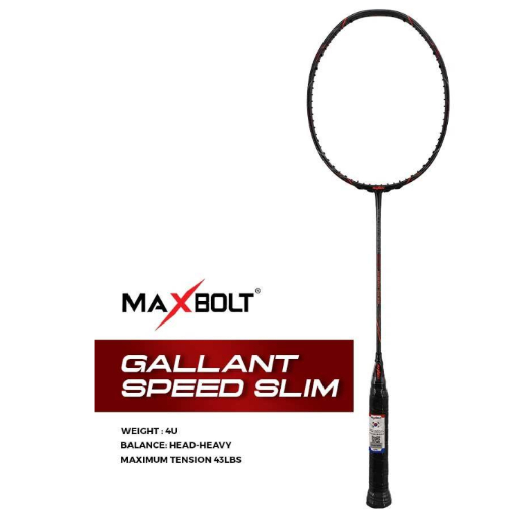 Raket Badminton Maxbolt Gallant Speed Slim Badminton Racket. Free ...