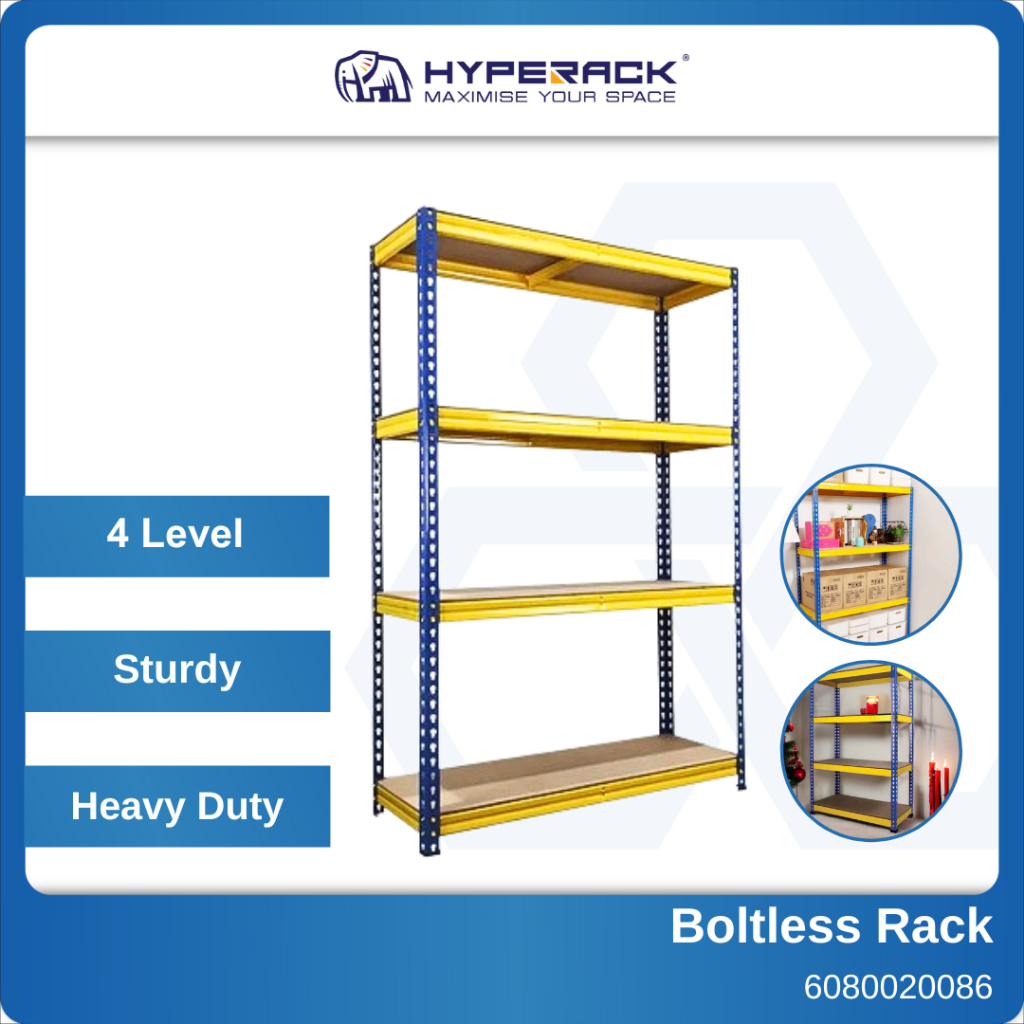 HYPERACK Living Rack Boltless Rack Shelf Rack Storage Rack Rak Barang ...