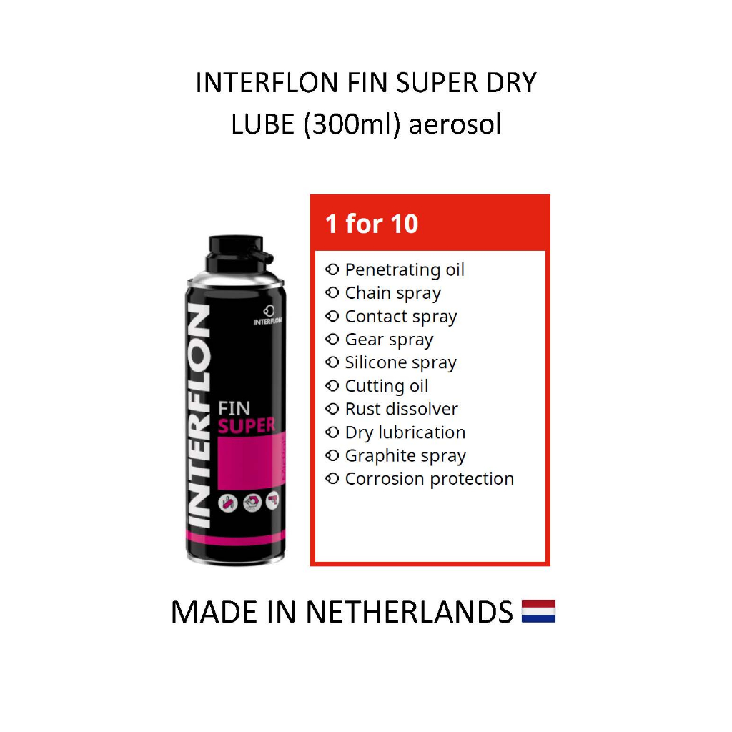 INTERFLON FIN SUPER (Aerosol) (300ml) Clean lube that penetrates ...