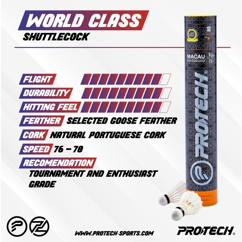 Ready Stock Protech PLATINUM / PREMIER / WORLD CLASS Edition Badminton Shuttlecock 100% Original ...